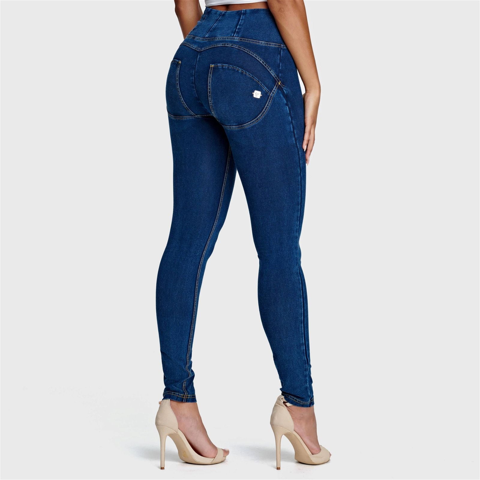 WR.UP® Denim Limited Edition - High Waisted - Full Length - Coated Bla