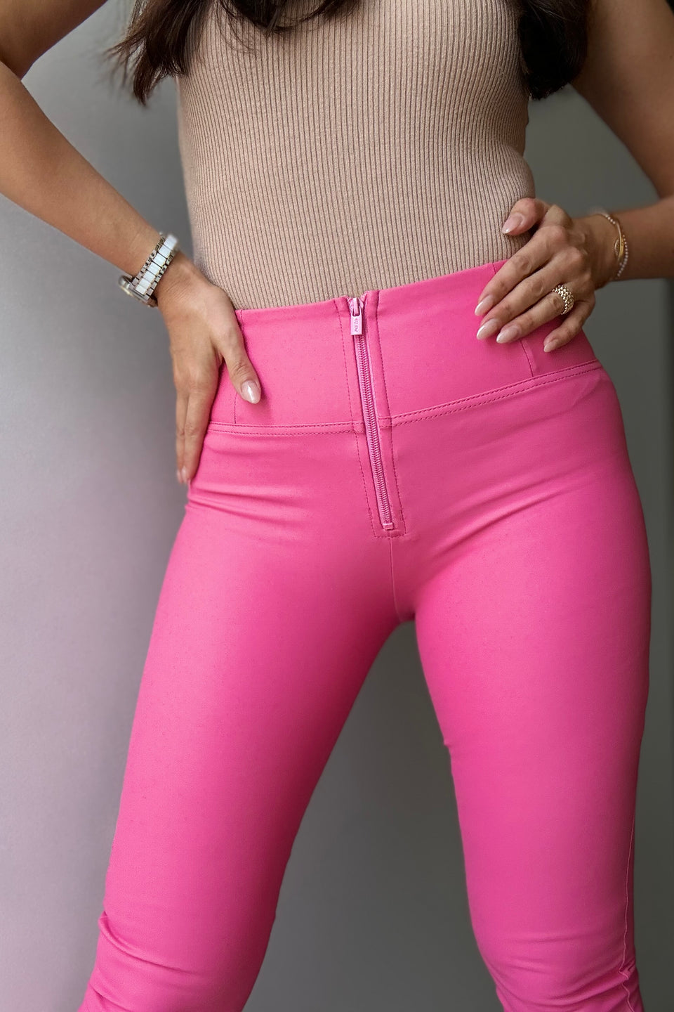 Acid Wash High Waisted Full Length WR.UP® SNUG Jeans Pants | Freddy ...